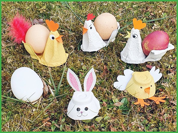 Mit Eierkartons hübsche Oster-Deko basteln | Elternzeitung Luftballon